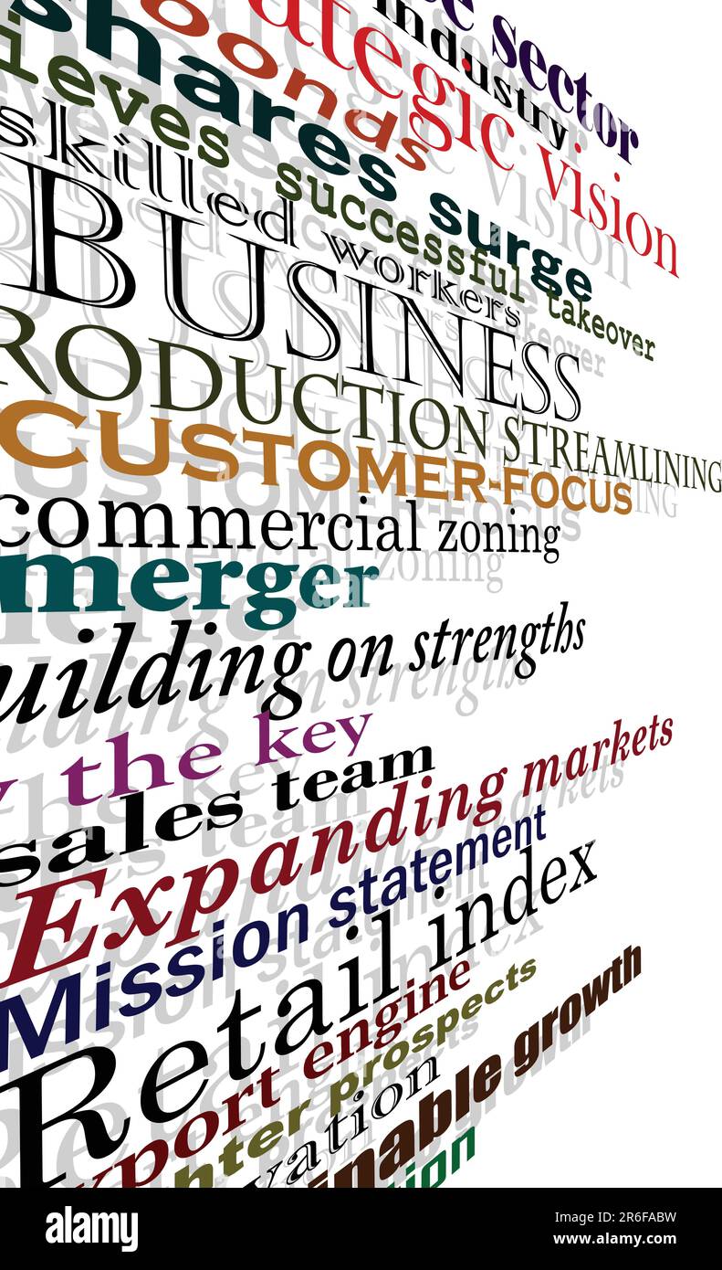 Vector design of business words with copy space Stock Vector Image ...