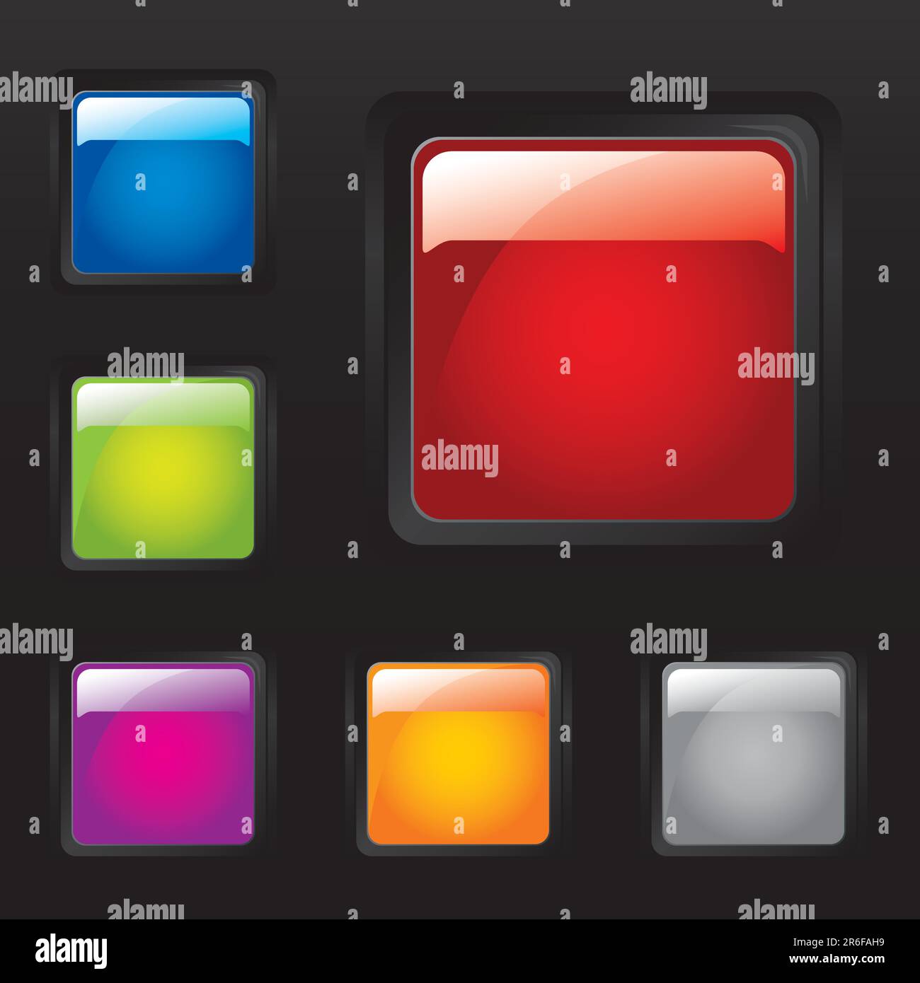 Glossy buttons on a black background. Please check my portfolio for ...