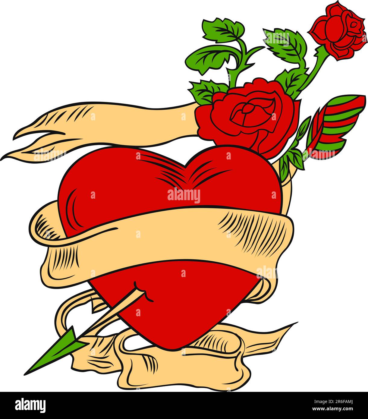 Red rose emblem Stock Vector Images - Alamy