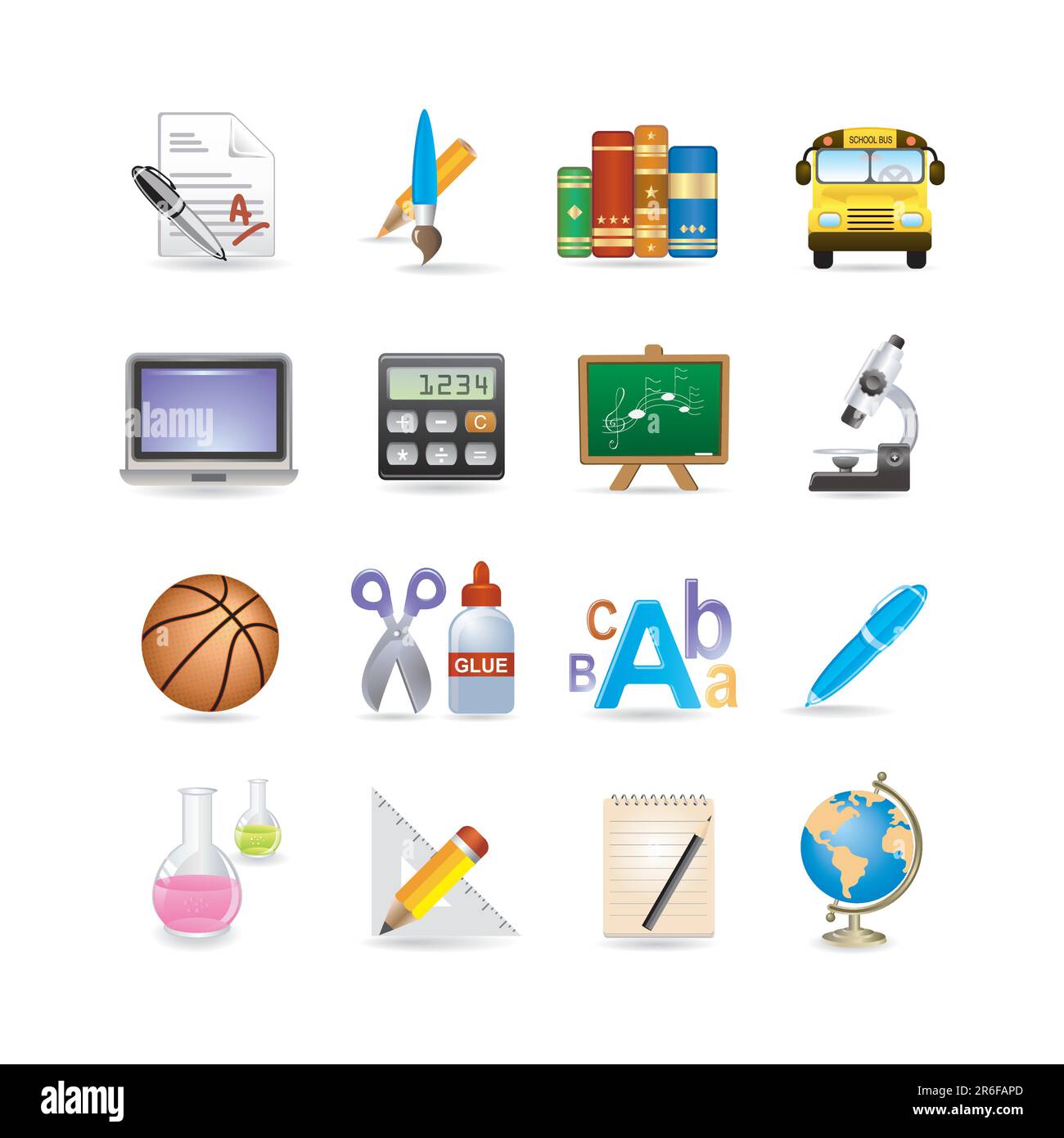 School icon set. Vector illustration Stock Vector Image & Art - Alamy