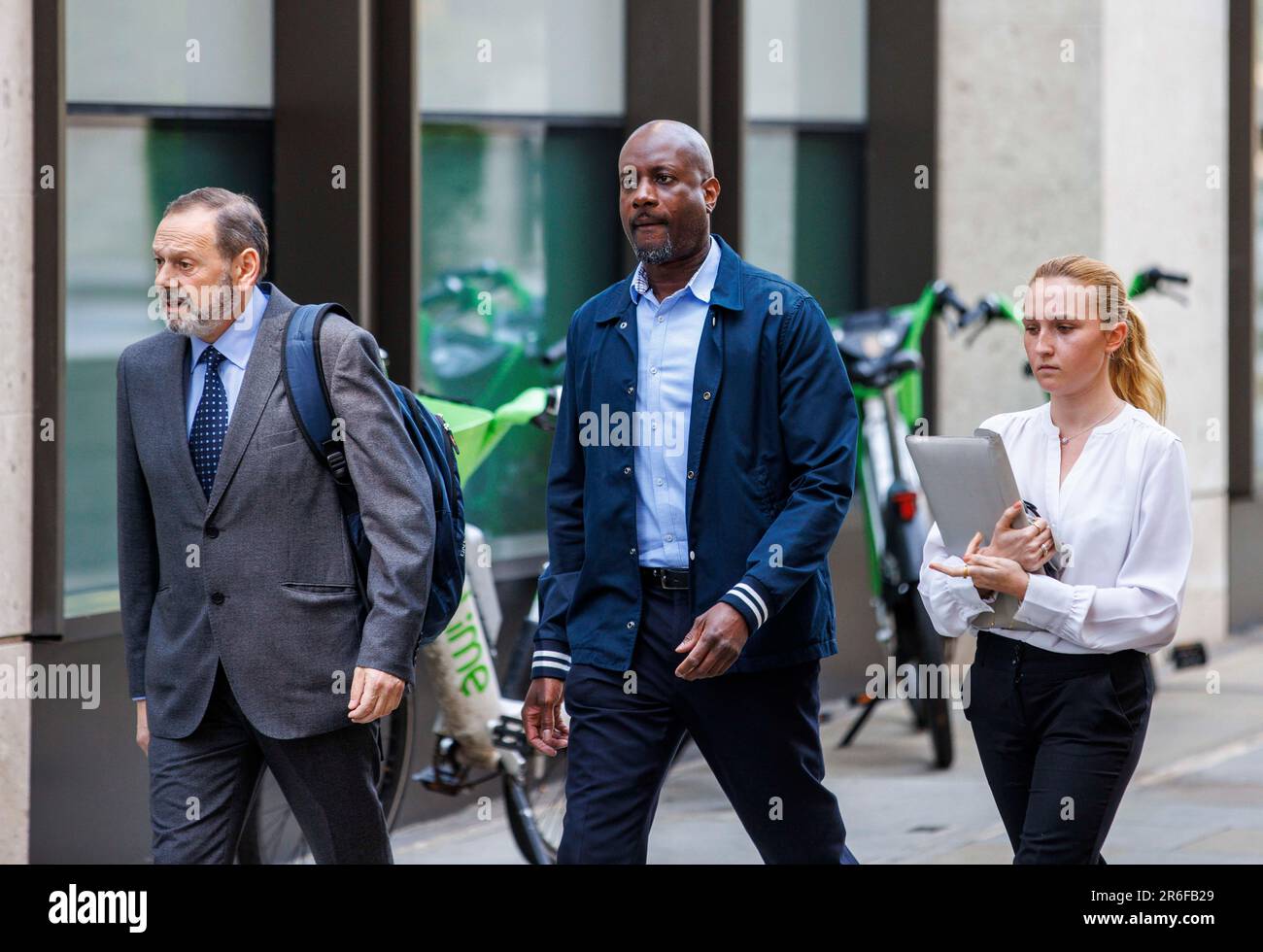 London, UK. 9th June, 2023. Tram driver, Alfred Dorris (Centre ...