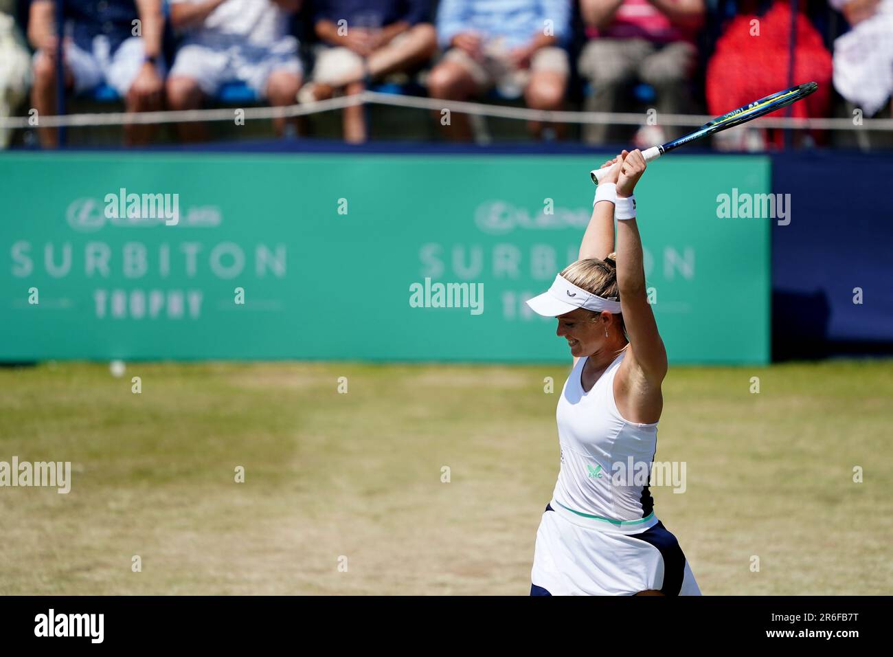 Great Britain's Katie Swan celebrates victory over Germany's Tatjana ...