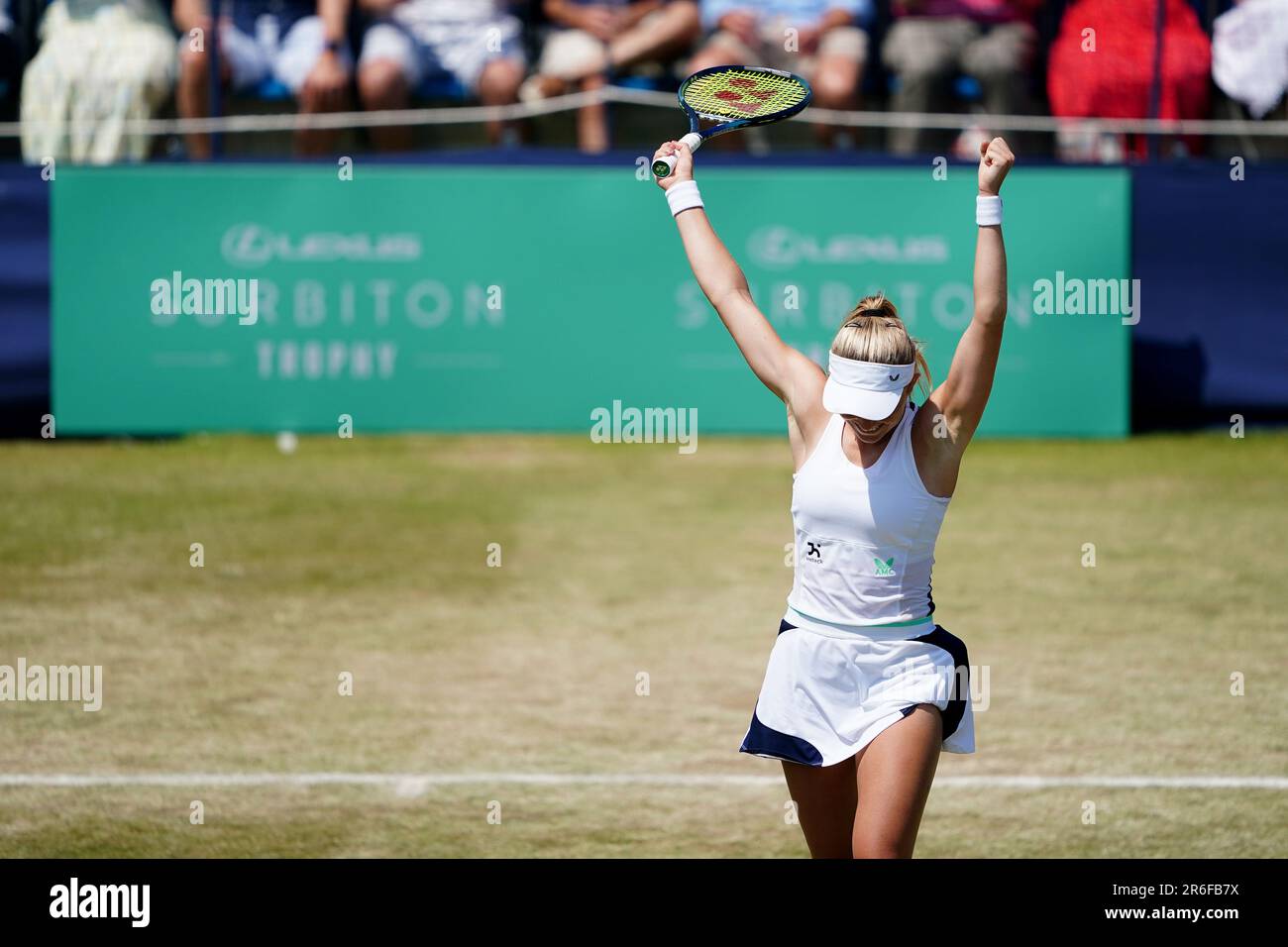 Great Britain's Katie Swan celebrates victory over Germany's Tatjana ...