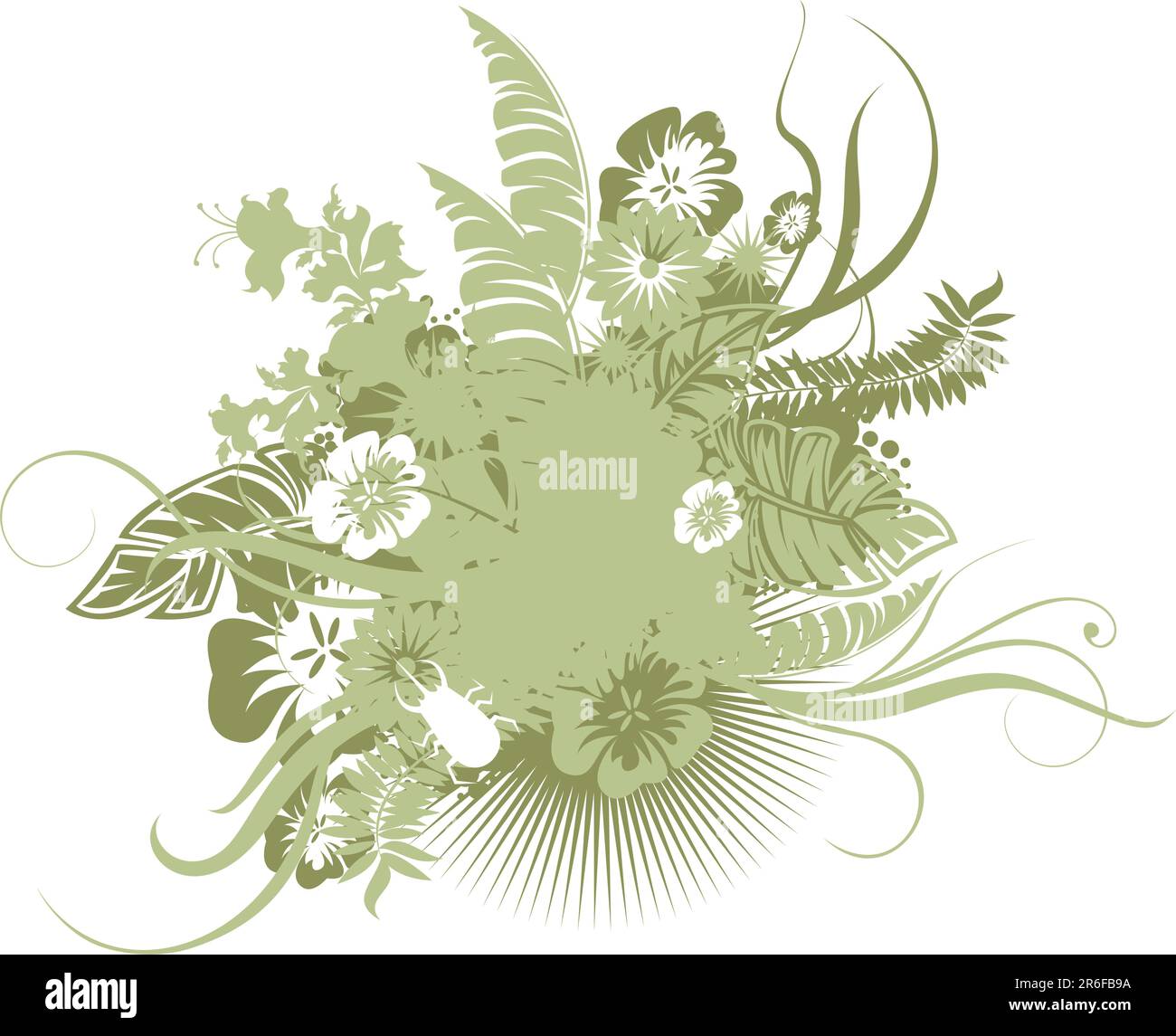 Nature plant pattern design background Stock Vector Image & Art - Alamy