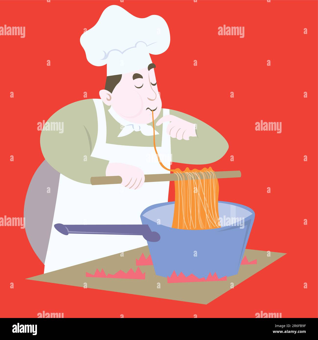 An illustration of a man cooking/baking. Vector cartoon Stock Vector ...