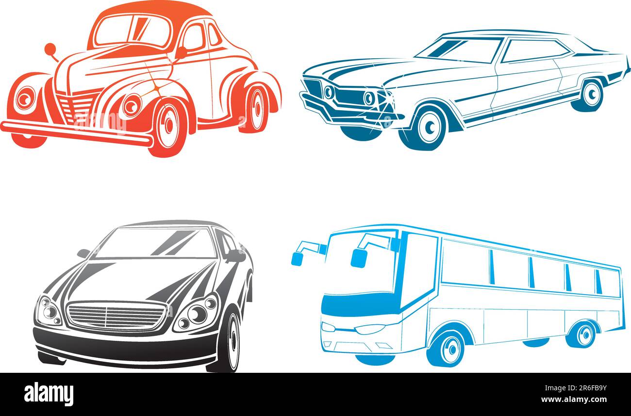 Four modern vehicles pattern design Stock Vector Image & Art - Alamy