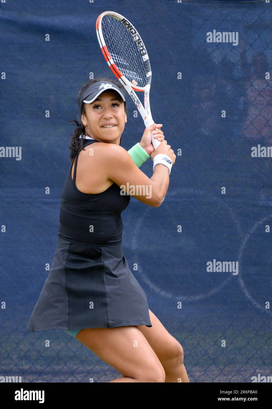 Heather Watson (GBR) playing her first round match at the Surbiton Trophy, London, 6th June 2023 ...