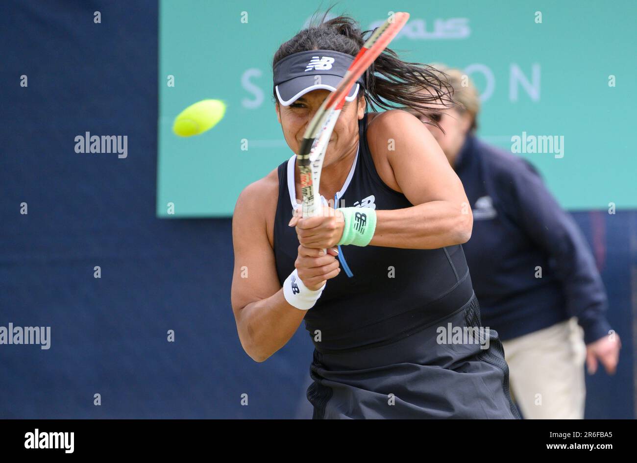 Digital camera shot of Heather Watson showing the distortion caused by ...