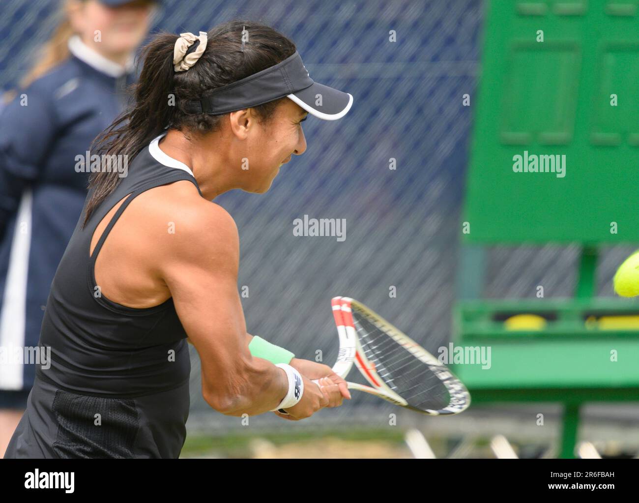 Digital camera shot of Heather Watson showing the distortion caused by ...