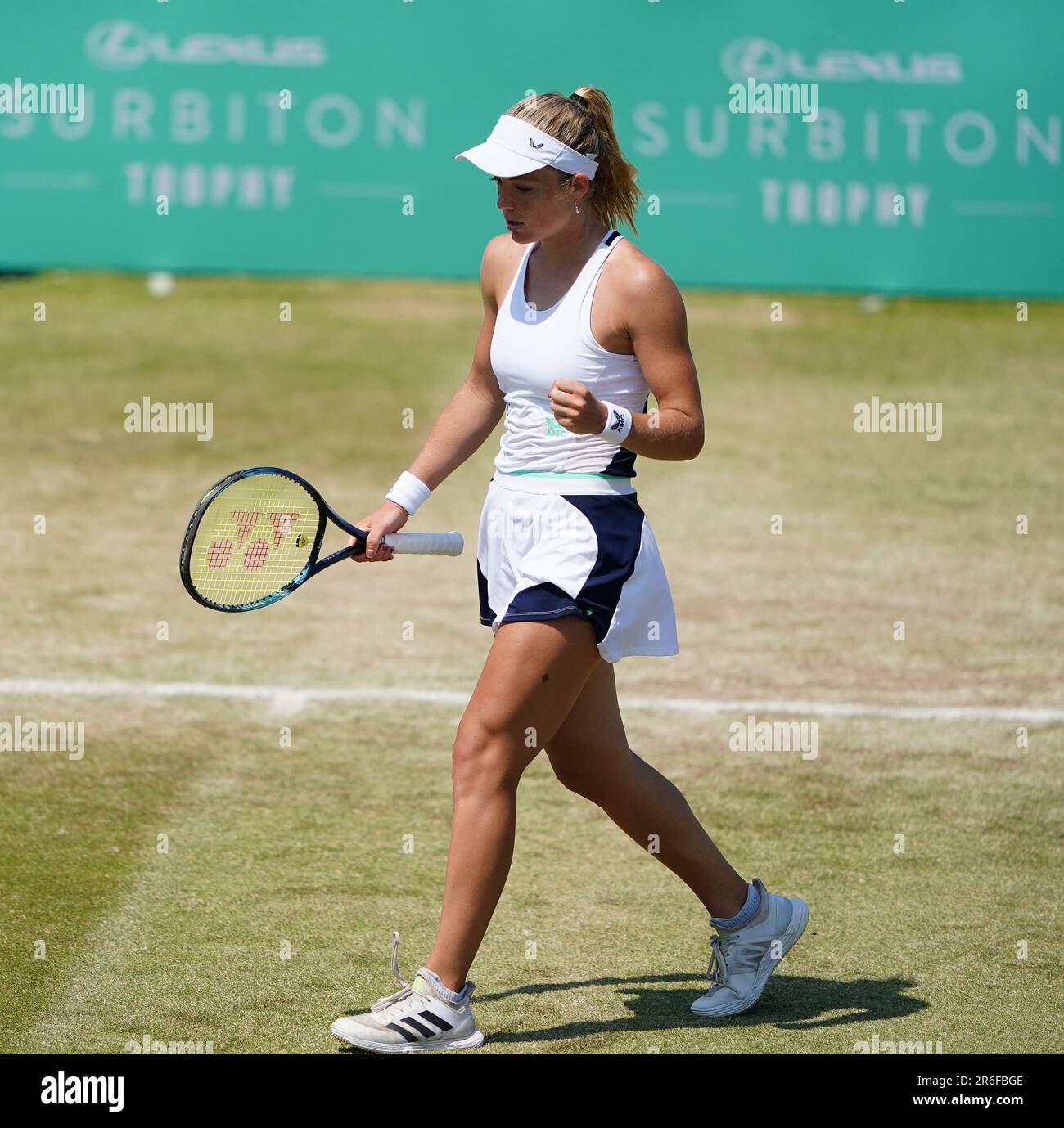 Great Britain's Katie Swan in action against Germany's Tatjana Maria ...