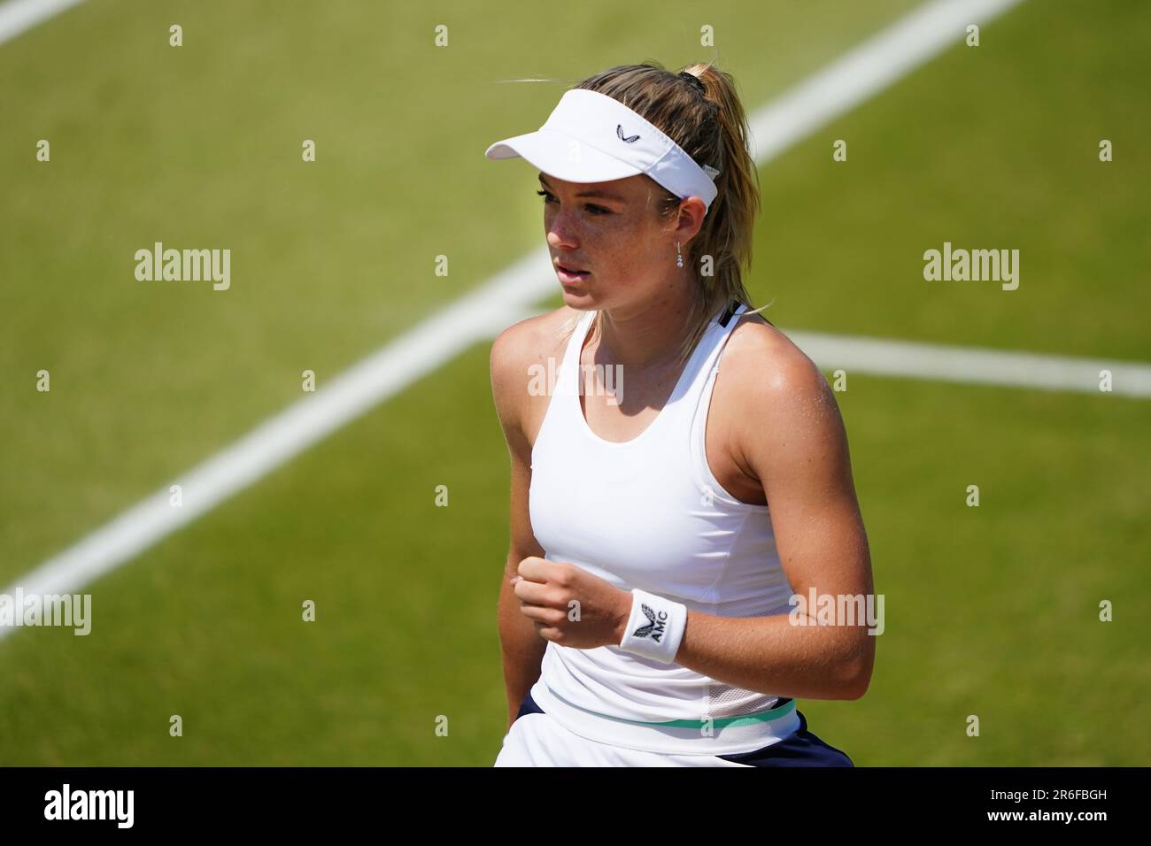 Great Britain's Katie Swan in action against Germany's Tatjana Maria ...