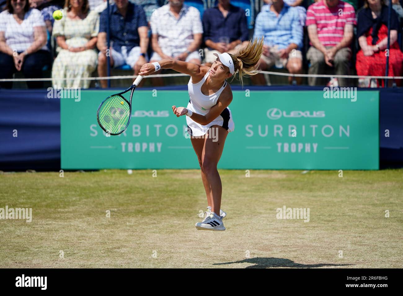 Great Britain's Katie Swan in action against Germany's Tatjana Maria ...