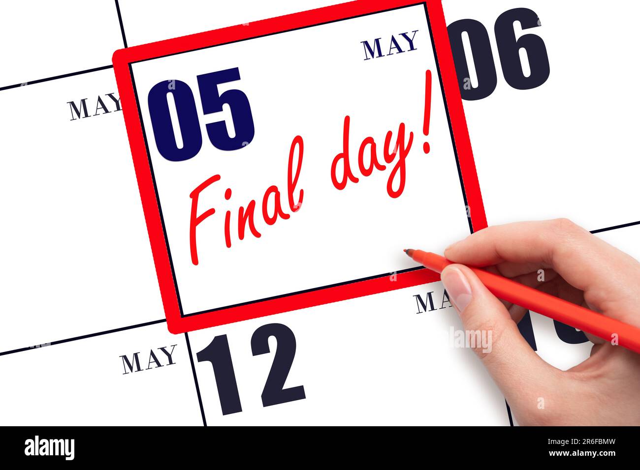 May calendar last day of month hi-res stock photography and images - Alamy