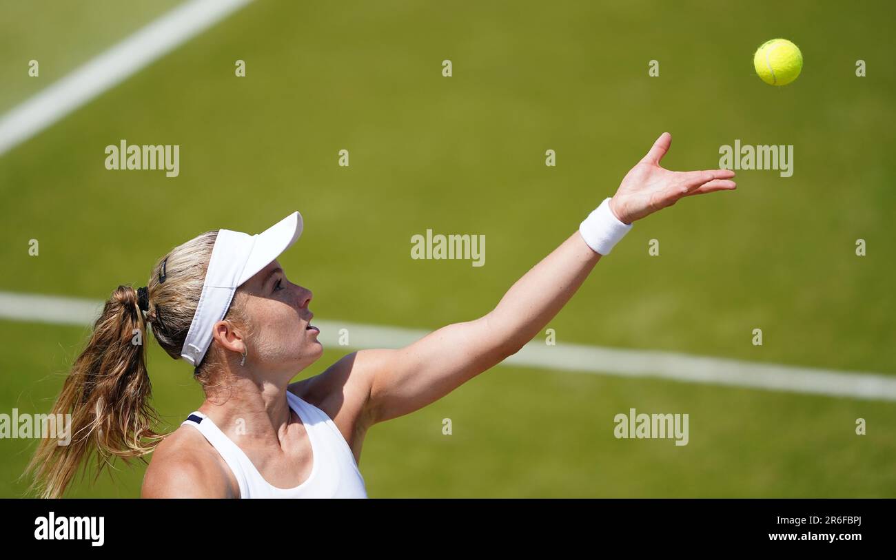 Great Britain's Katie Swan in action against Germany's Tatjana Maria ...
