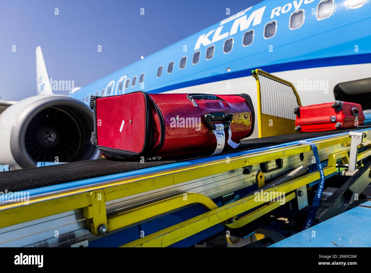 SCHIPHOL - 09/06/2023, KLM baggage handling at Schiphol Airport. ANP ...