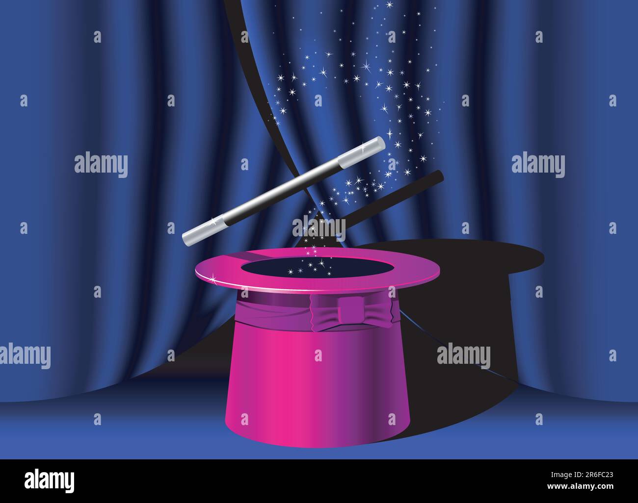 Magician hat stars Stock Vector Images - Alamy