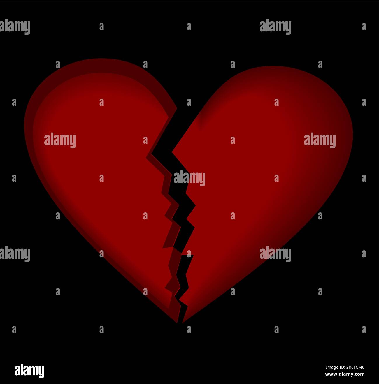 Broken heart. Vector Stock Vector Image & Art - Alamy