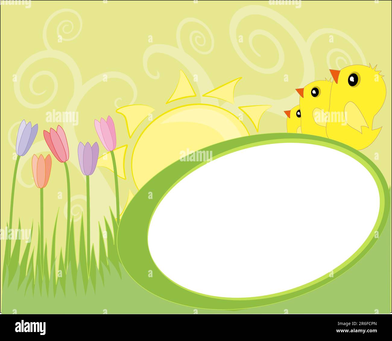 Easter background with chicks Stock Vector Image & Art - Alamy