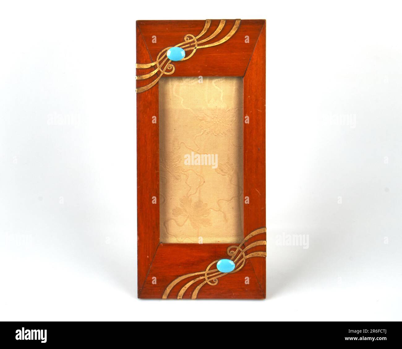 Antique 1900s Art Nouveau wooden easel glazed photograph frame Stock ...