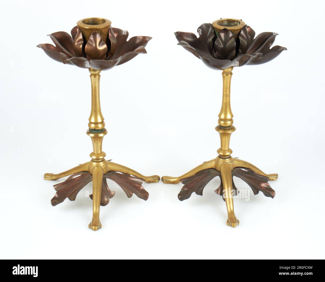 Antique 1900s Arts and Crafts W.A.S. Benson flower form copper and ...