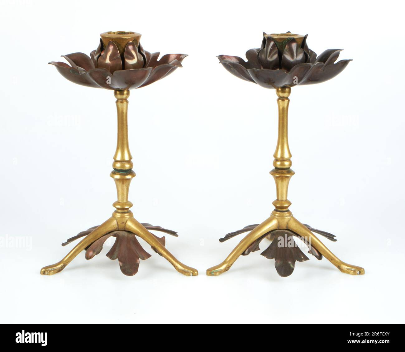 Antique 1900s Arts and Crafts W.A.S. Benson flower form copper and ...