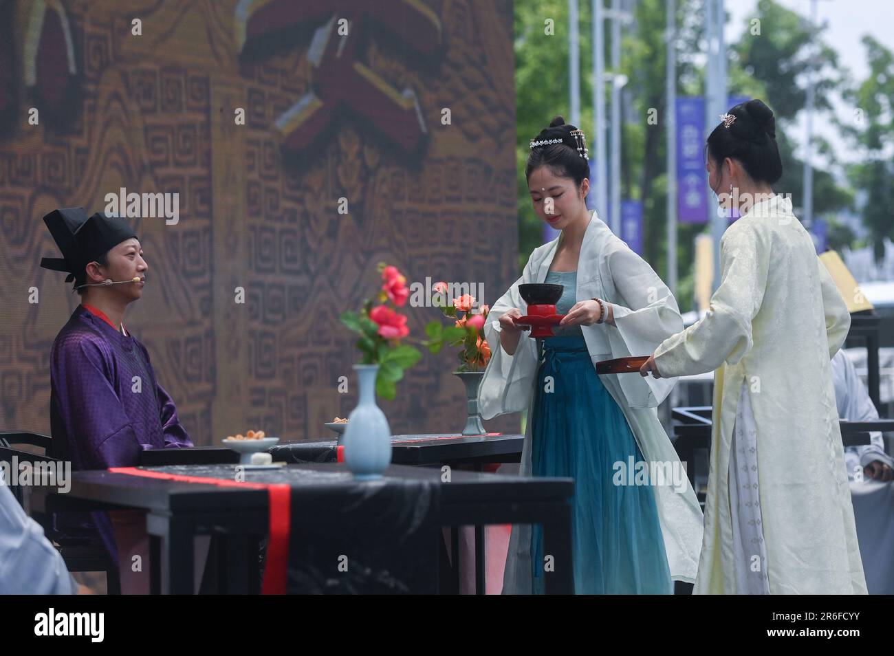 Hangzhou, China's Zhejiang Province. 9th June, 2023. Actors perform the ...