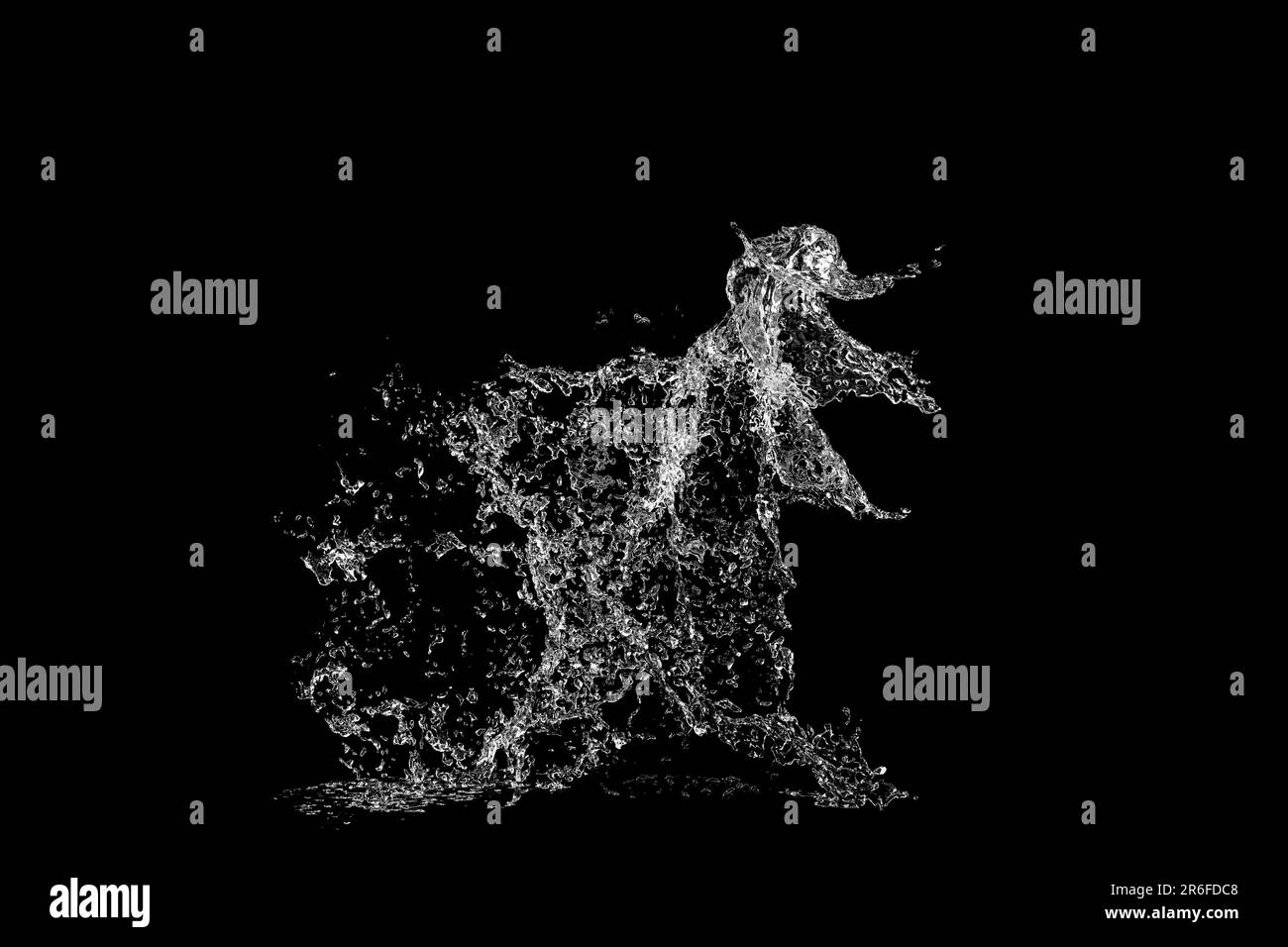 Water Splash Isolated On Black background. Stylish water splash. for ...