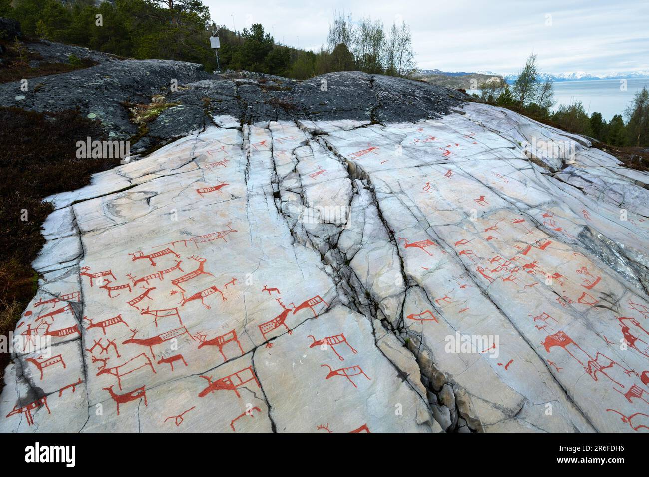 ancient rock carving, Alta Finnmark, Norway Stock Photo - Alamy