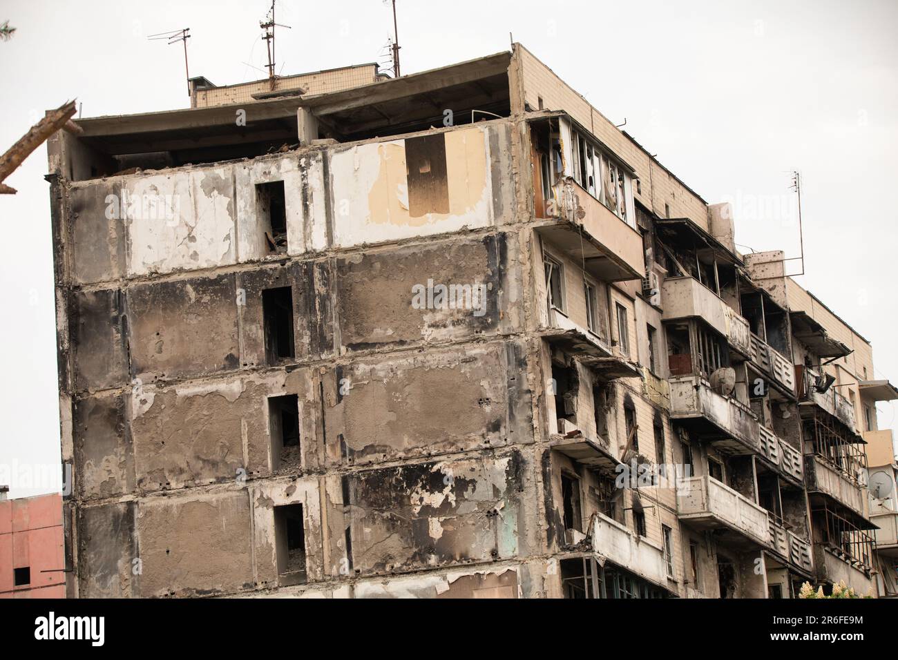 Battle's Mark: Documenting the Scorched Exterior of a High-Rise ...