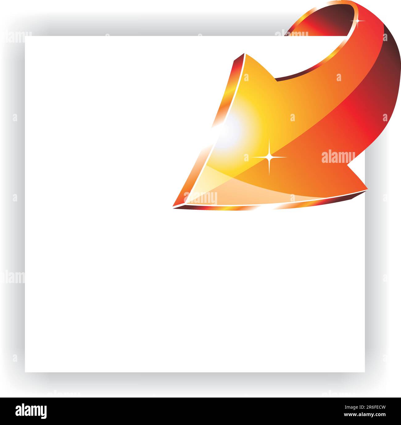 Abstract Arrow pointing to the center of the image, starting from ...