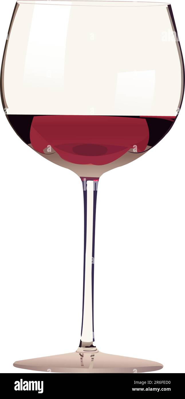 Glass of red wine (vector illustration Stock Vector Image & Art - Alamy