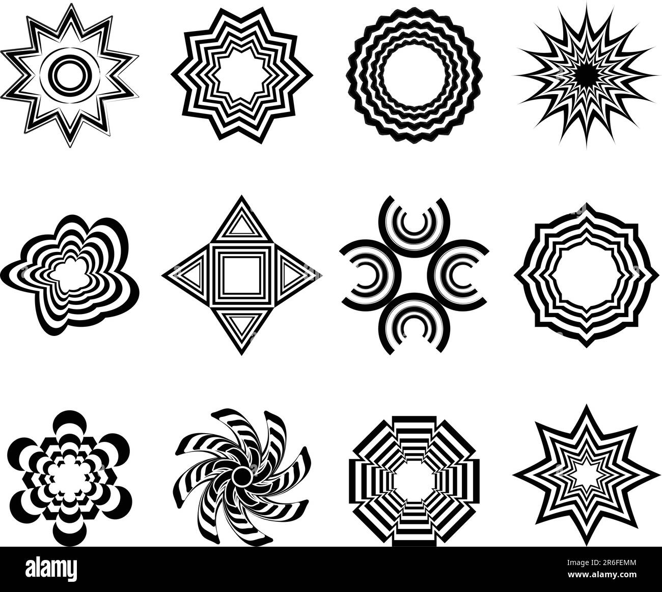 Ornaments clip art Black and White Stock Photos & Images - Alamy