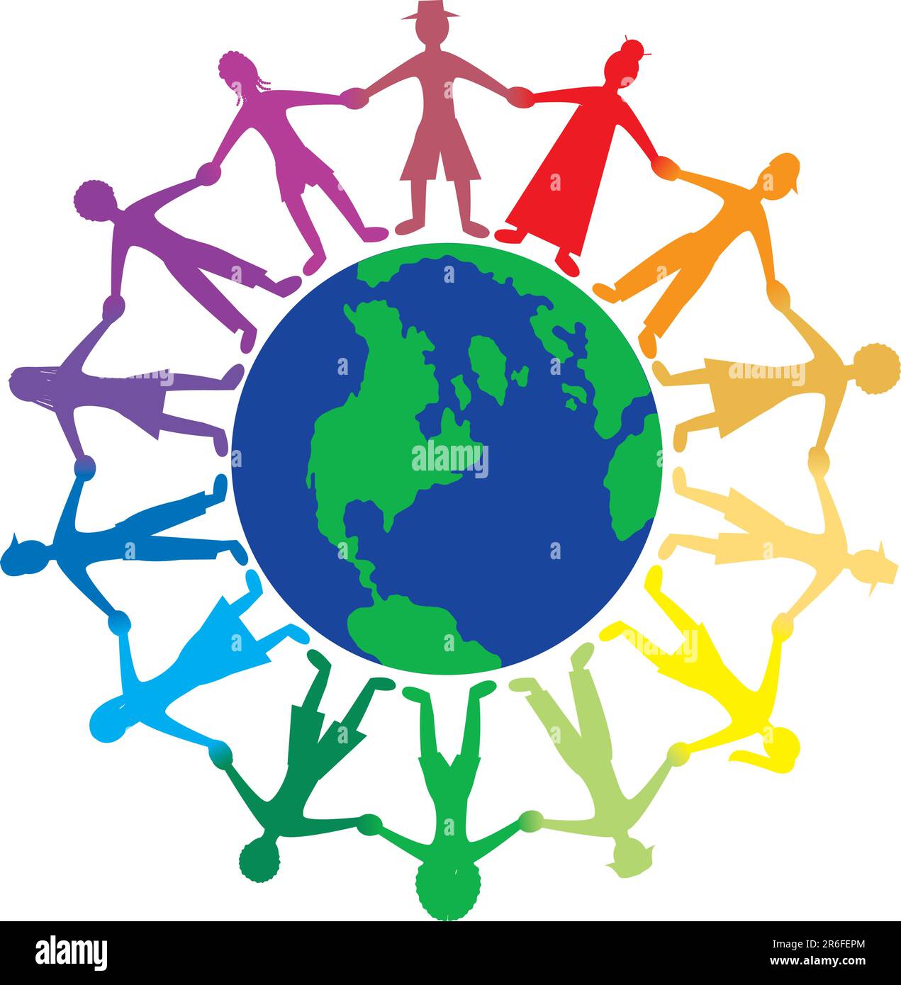 Hands holding globe Stock Vector Images - Alamy