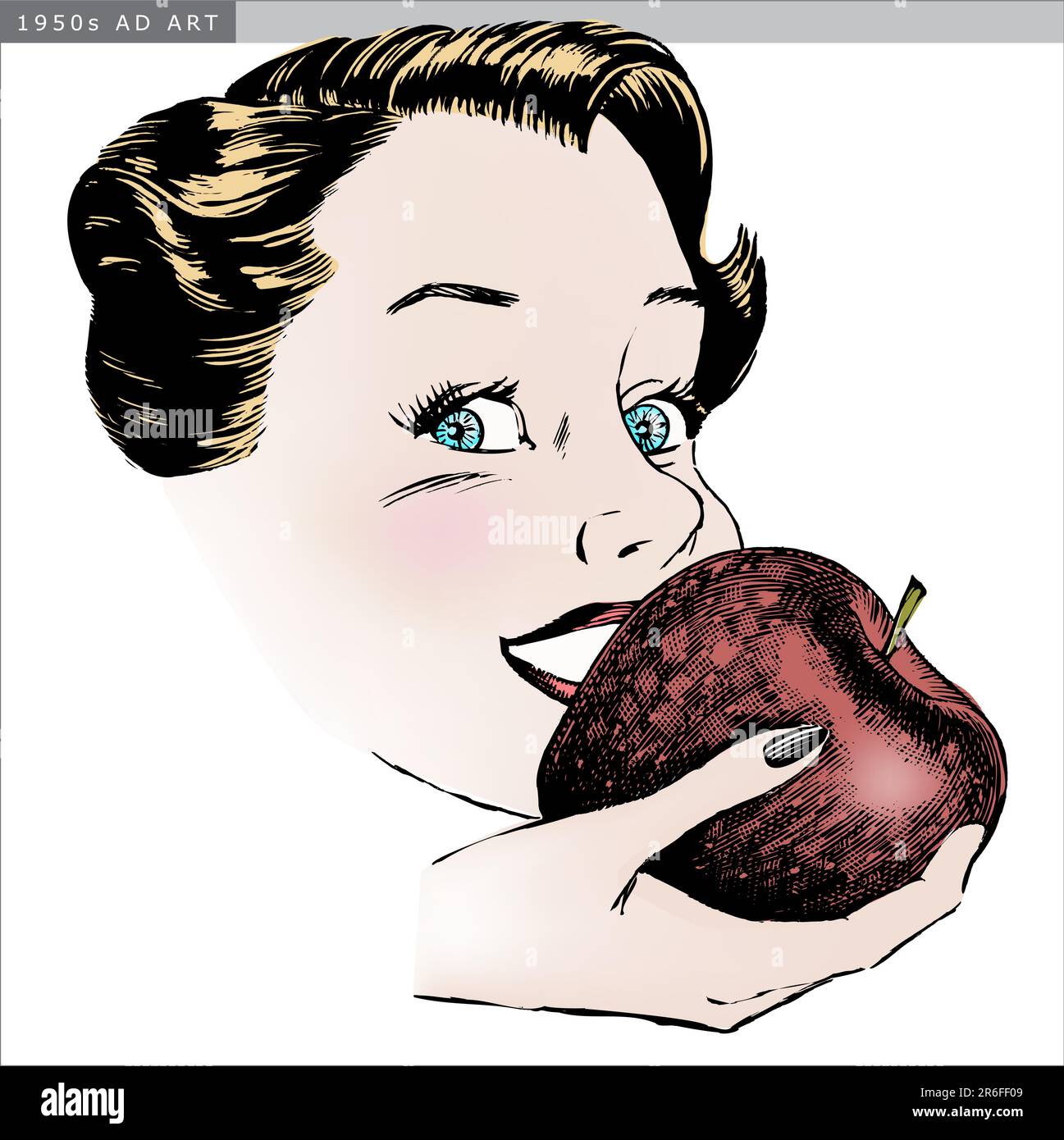 1950s eating Stock Vector Images - Alamy