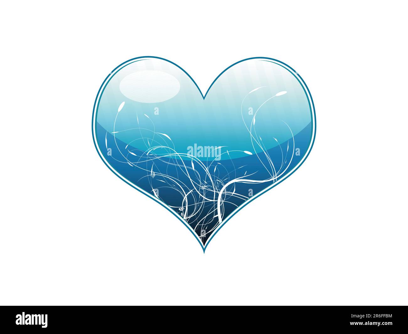 Vector illustration of a blue heart Stock Vector Image & Art - Alamy