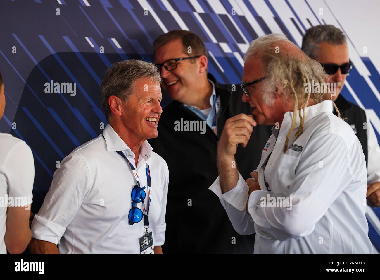 Le Mans, France. 09th June, 2023. Malcolm Wilson and Larry Holt ...