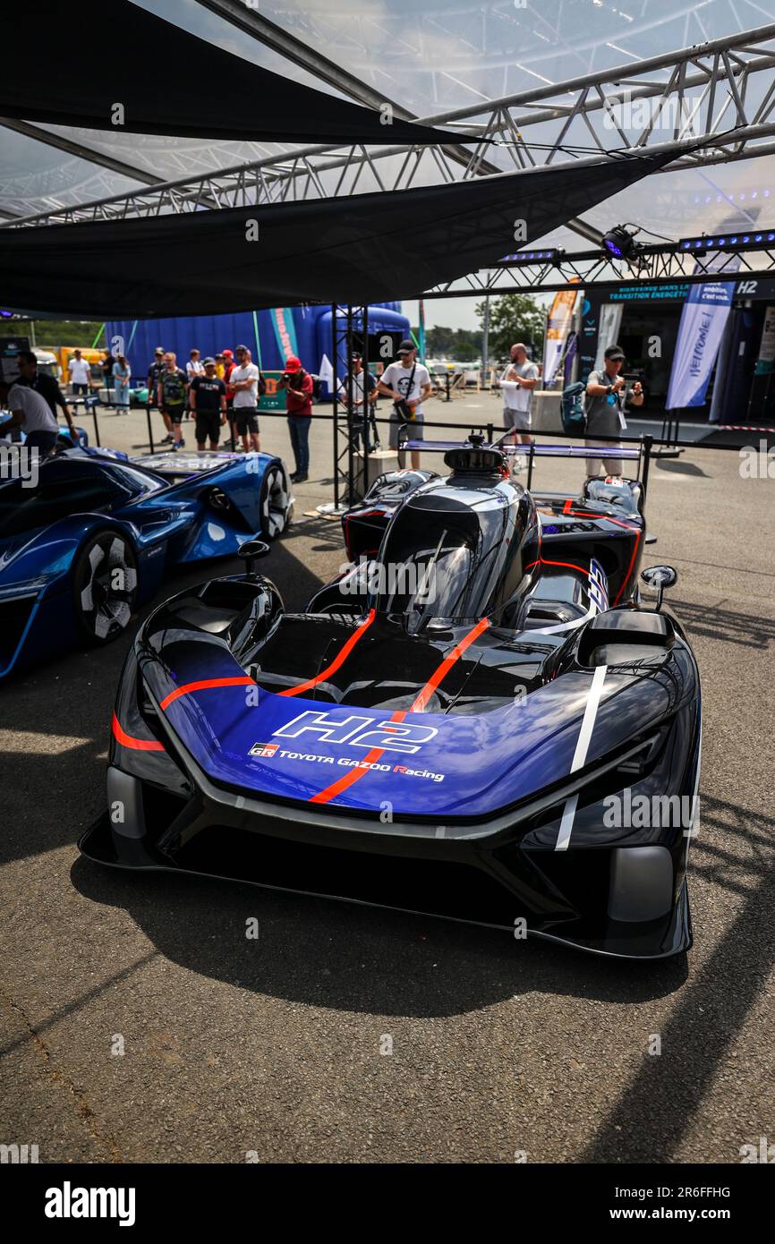 Le Mans, France. 09th June, 2023. Toyota GR2 H2 Hydrogen Racing Concept powered during the free ...