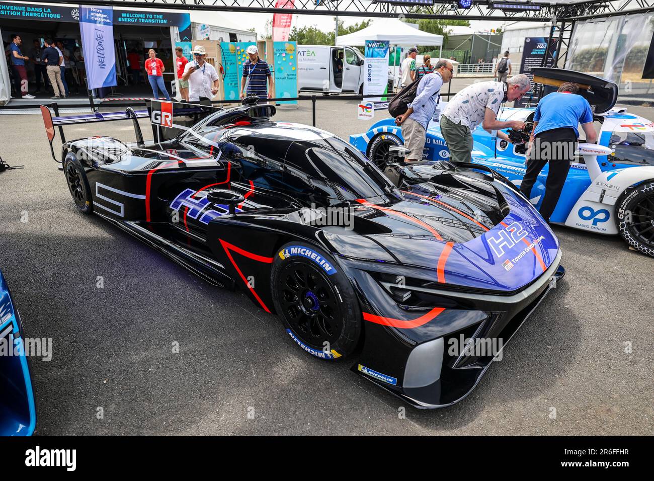 Le Mans, France. 09th June, 2023. Toyota GR2 H2 Hydrogen Racing Concept powered during the free ...