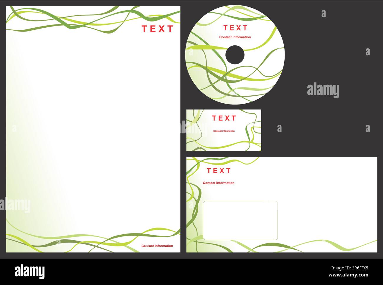 Business package with business card, letterhead, envelope and cd Stock ...