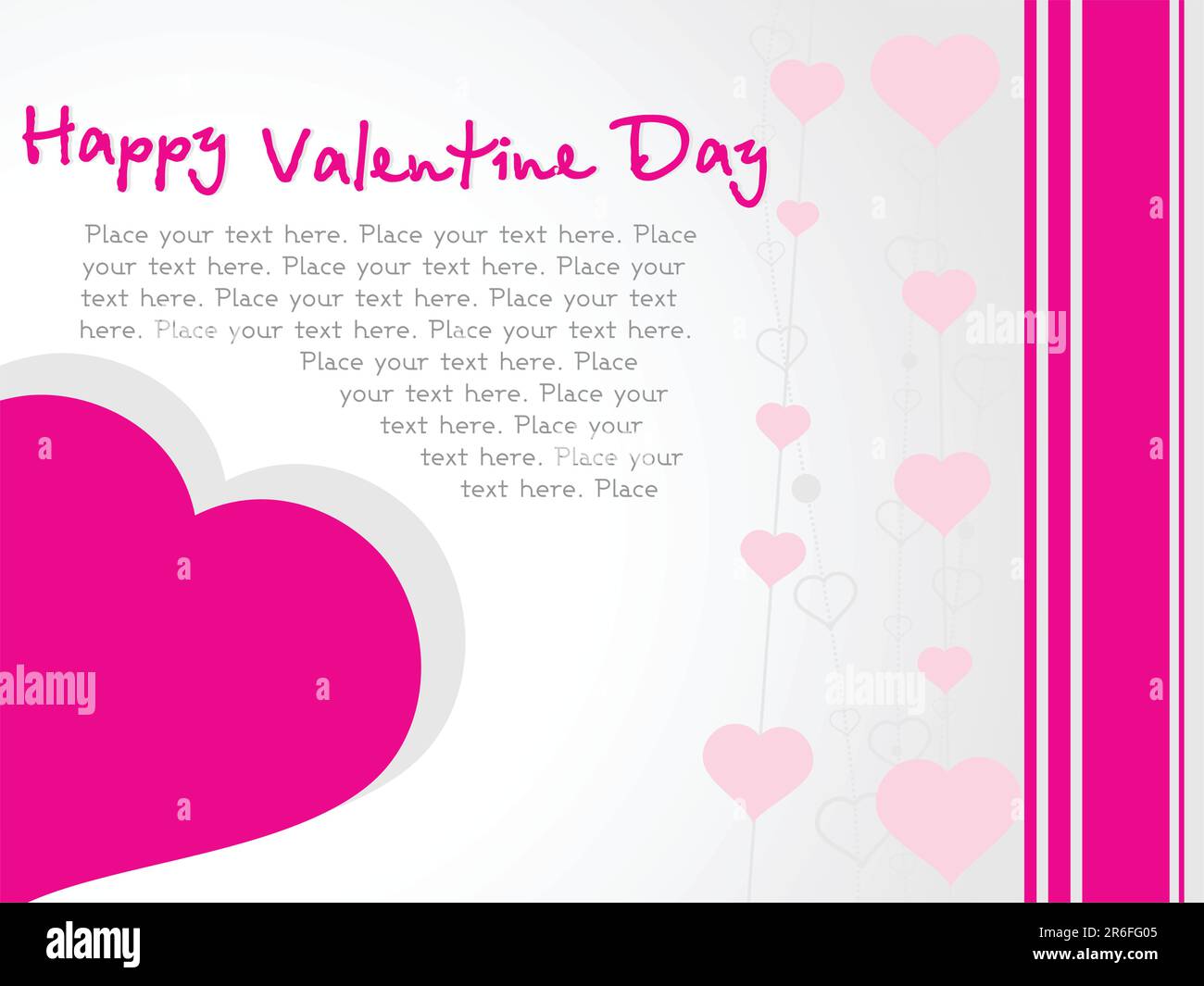 vector banner of pink hearts theme, illustration Stock Vector Image ...