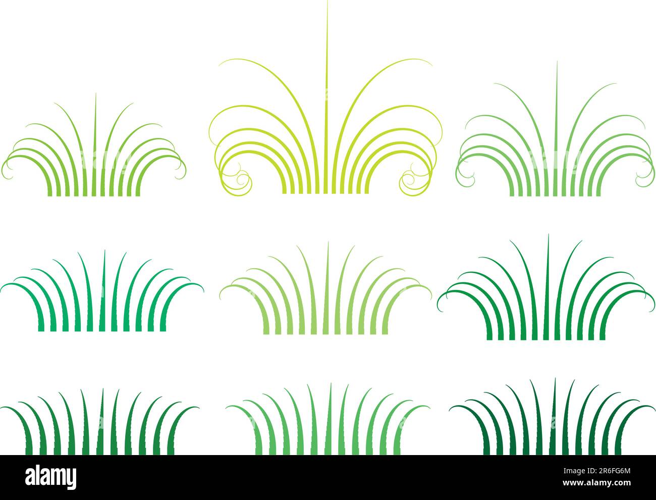set of simple grass silhouettes, vector Stock Vector Image & Art - Alamy