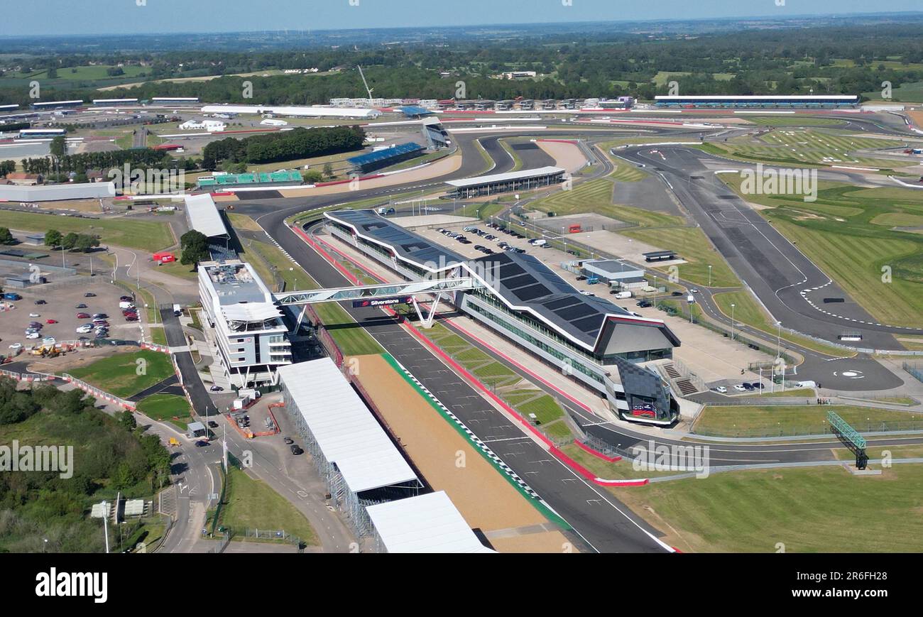 An image taken from a drone of The Wing complex and pitlane at ...