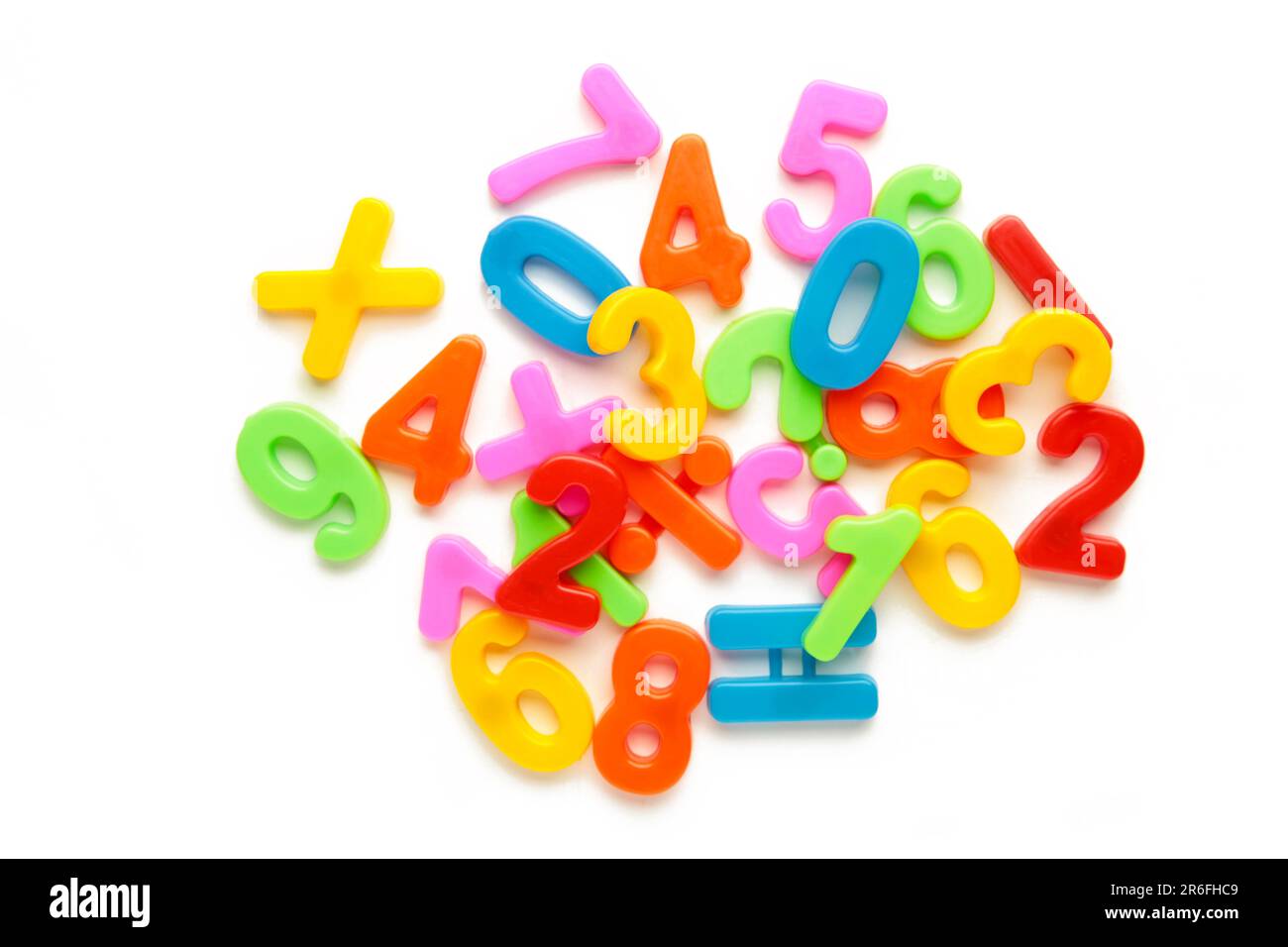 Magnetic multi-coloured figures isolated on a white background. Back to ...