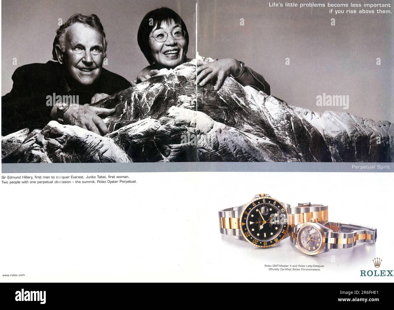 2001 ROLEX GMT master II, ROLEX Lady Datejust watches print ad. Edmund ...