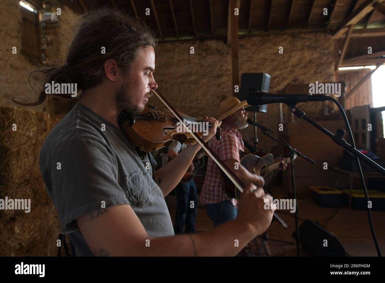 UNITED STATES: 05-19-2023: John Bestwick, lead singer, Evan Bell, Bass ...