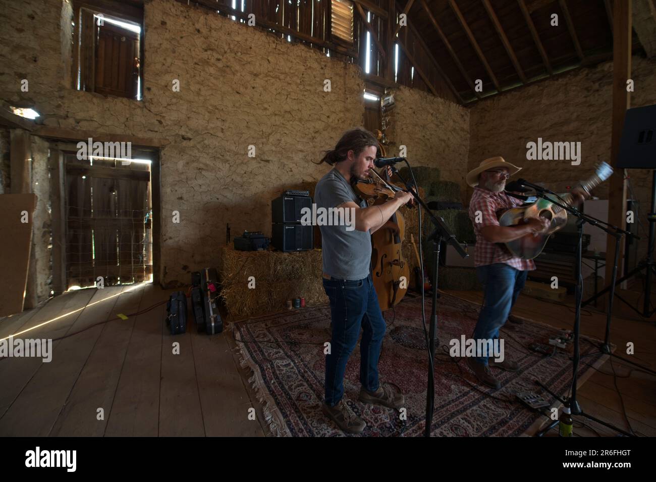 UNITED STATES: 05-19-2023: John Bestwick, lead singer, Evan Bell, Bass ...