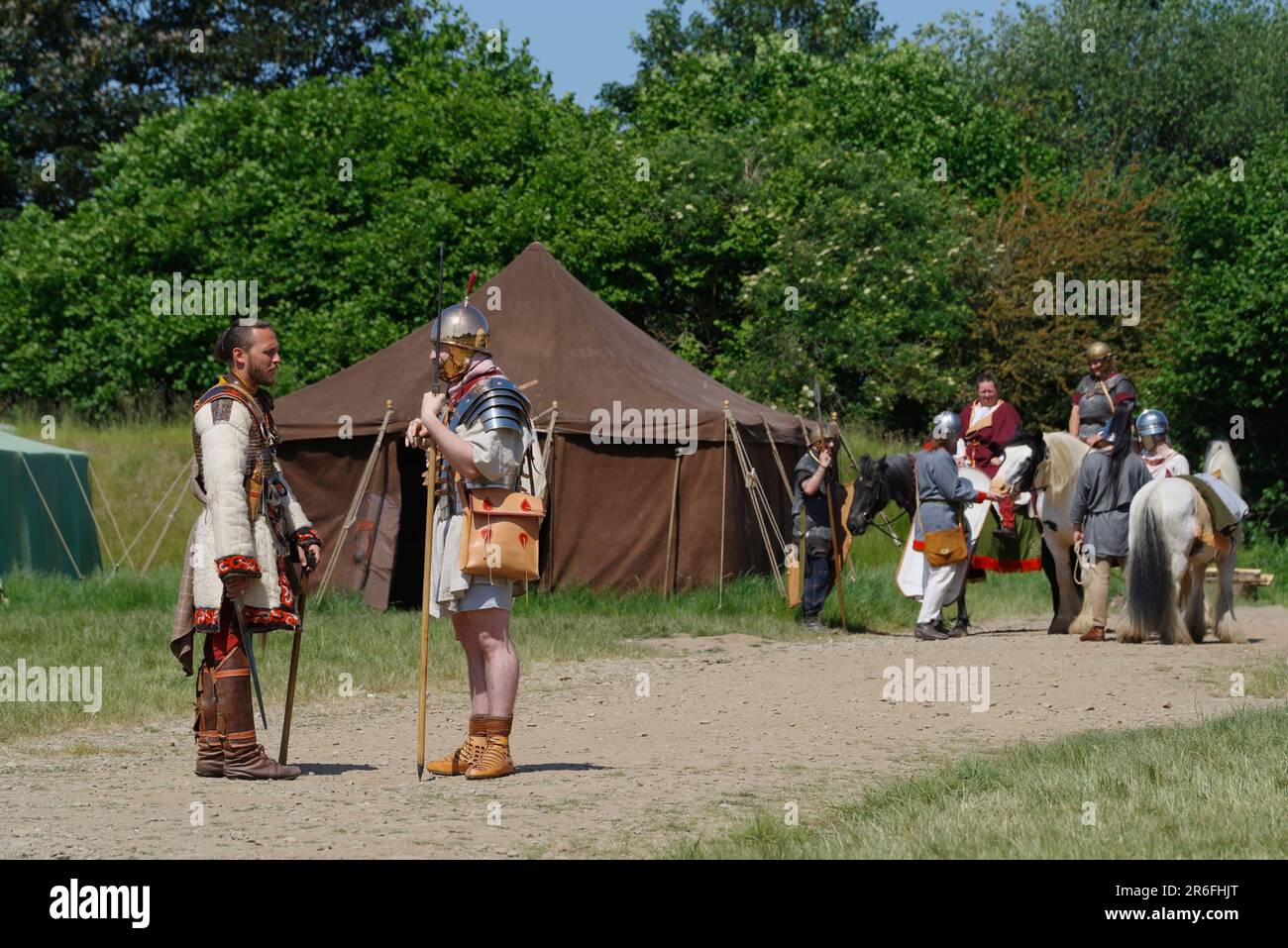Roman event park in the past hi-res stock photography and images - Alamy