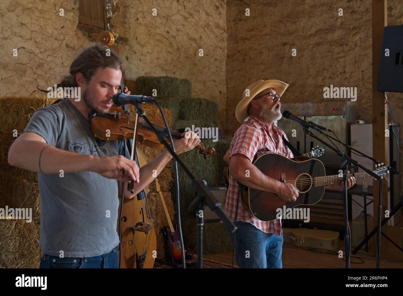 UNITED STATES: 05-19-2023: John Bestwick, lead singer, Evan Bell, Bass ...