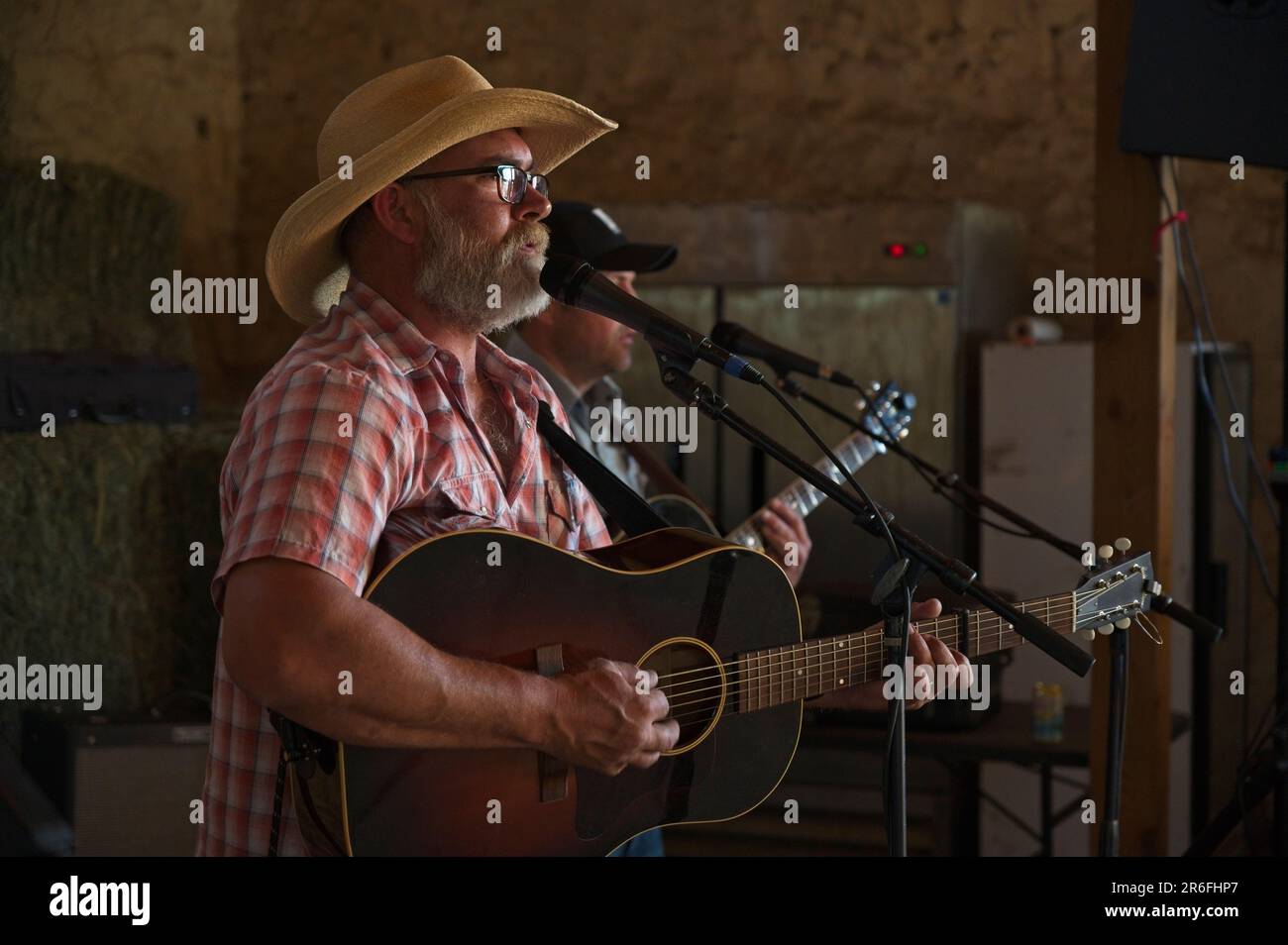 UNITED STATES: 05-19-2023: John Bestwick, lead singer, Evan Bell, Bass ...