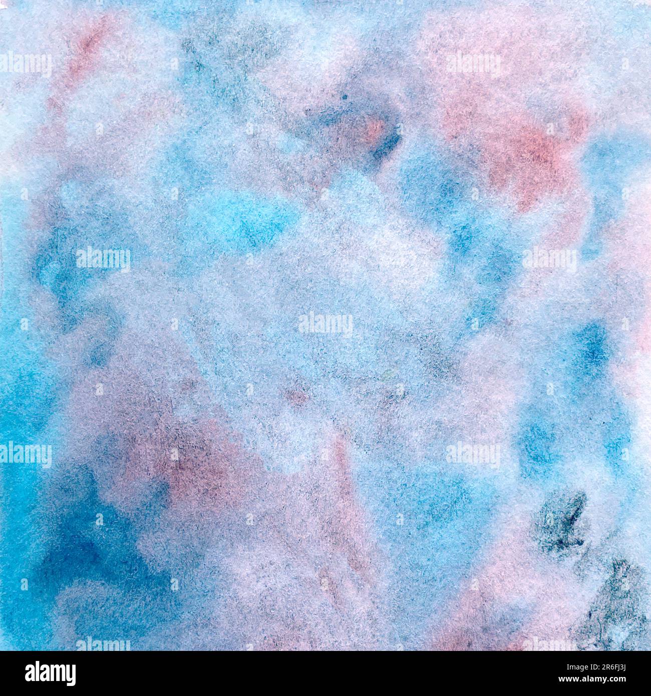 Watercolor blue-pink splash abstract background quality illustration ...